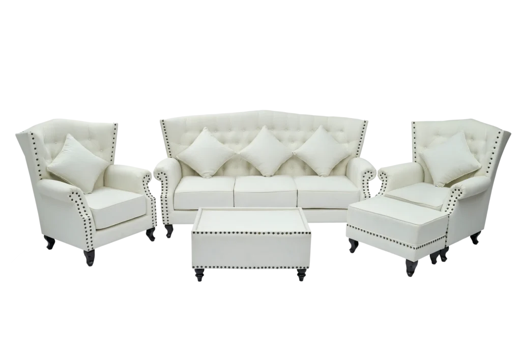 ชุดโซฟา VVIP โซฟา 1 เก้าอี้สตูล 2 ปรับแต่งขนาด โครง วัสดุหุ้มได้